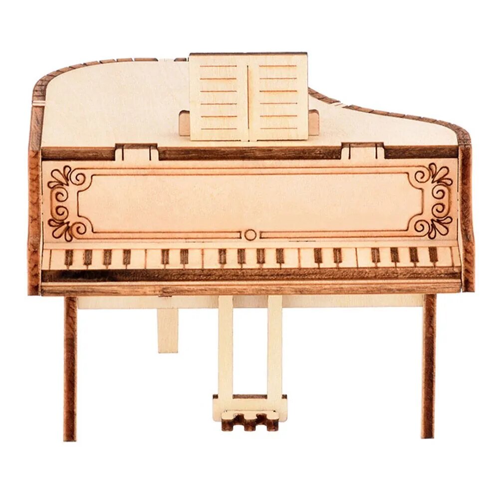Детская развивающая музыкальная шкатулка деревянная трехмерная модель 3d головоломки в форме музыкального инструмента