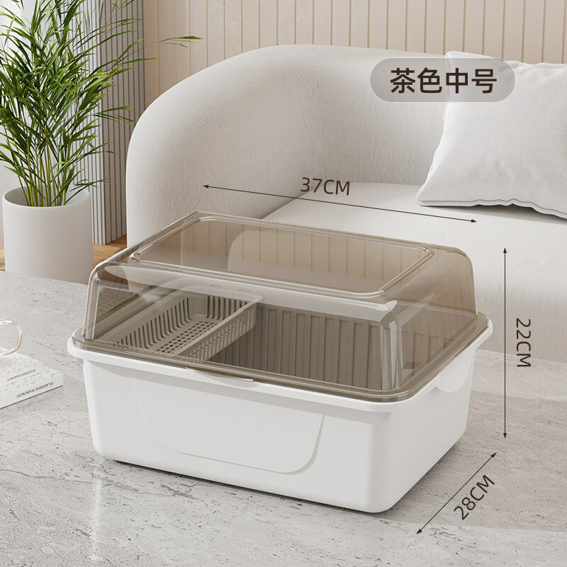 Коробка для хранения детских бутылочек с крышкой для сушки и отвода воды, пылезащитная коробка для хранения детских столовых приборов