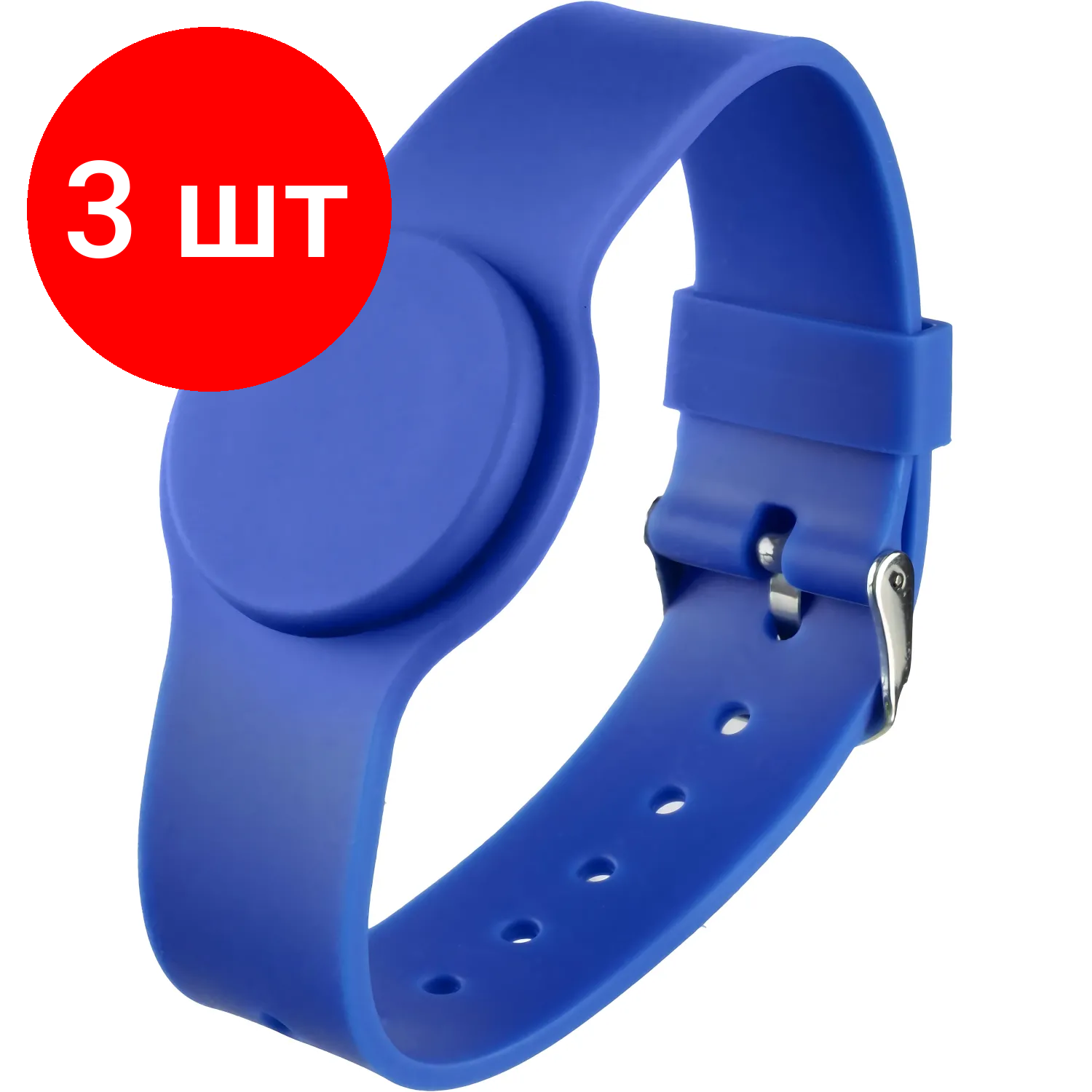 Комплект 3 штук, Браслет Bigtech EM-Marine, с застежкой (синий)