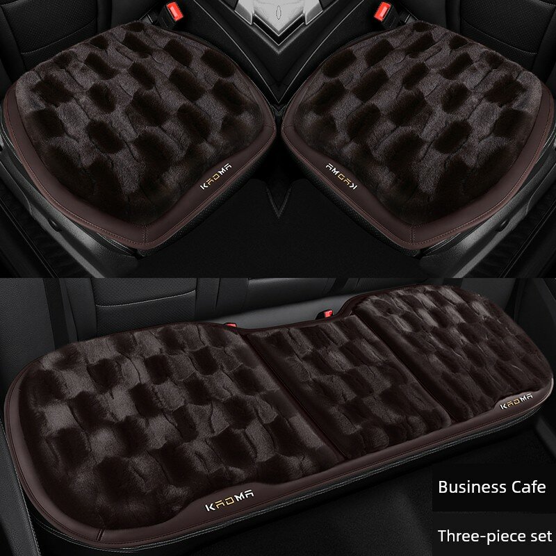 Подушка для автомобильного сиденья, зимняя норковая короткая плюшевая подушка из трех предметов, шерстяная