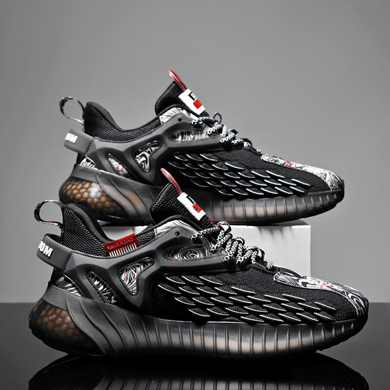 Мужские кроссовки Popcorn Dragon Scale Sports Running Shoes, мужские повседневные сетчатые дышащие кроссовки Guozi, размеры 39-45