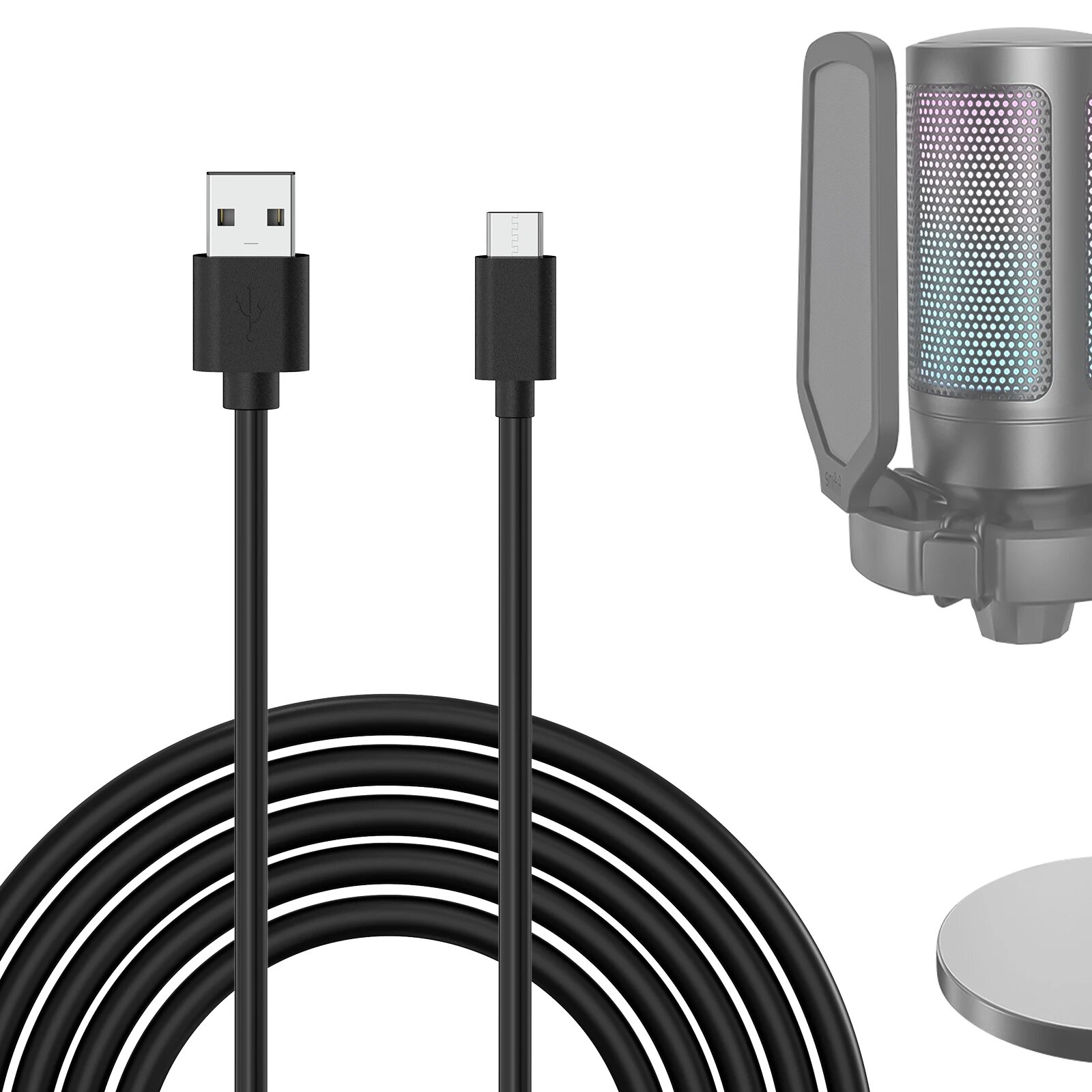 Geekria USB A-Type C кабель для микрофона 10 футов