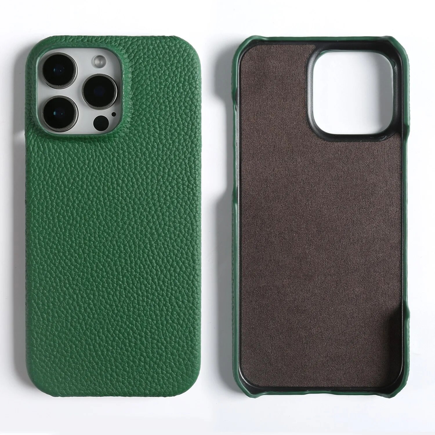 Чехол для iphone 13 pro, роскошный чехол из натуральной кожи, задняя крышка Etui, противоударный чехол для Funda iphone 14 XR XSMax 15 7 8Plus 12 Carcasa Айфон 14 Про Макс, Темно-зеленый, Velvet Green 6211