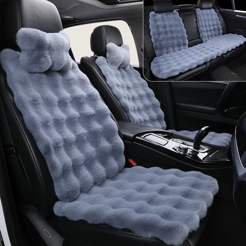 Зимняя накидка на автомобильное сиденье, плюшевая, цельная, из пузырчатого вельвета, утолщенная и уплотненная, новая,