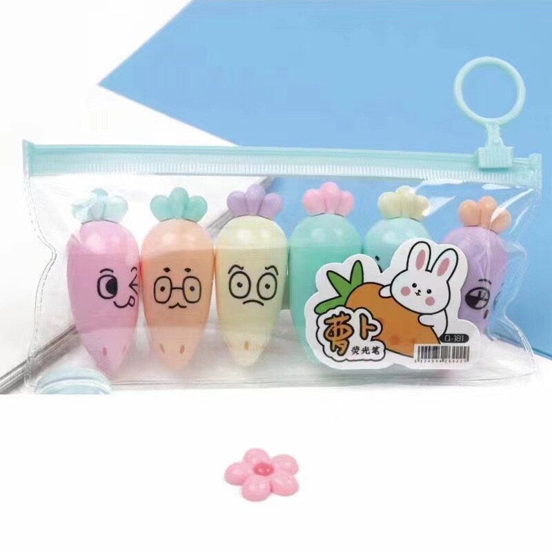 6-пакетные маркеры в стиле мультфильма, конфетной формы, акварельные маркеры, подарок для студентов