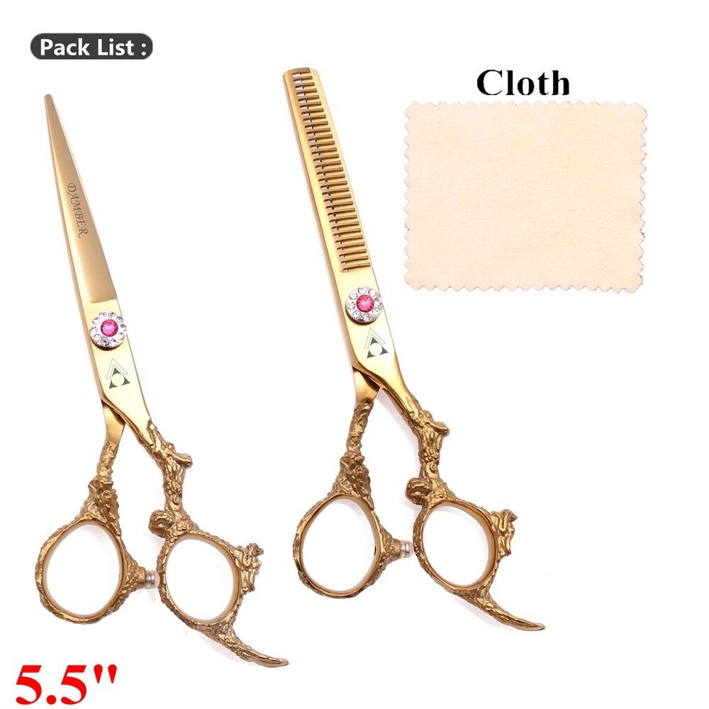 DAMBER Ножницы для волос 5.5" & 6.0", 440C 9005 Jin Dui 5.5