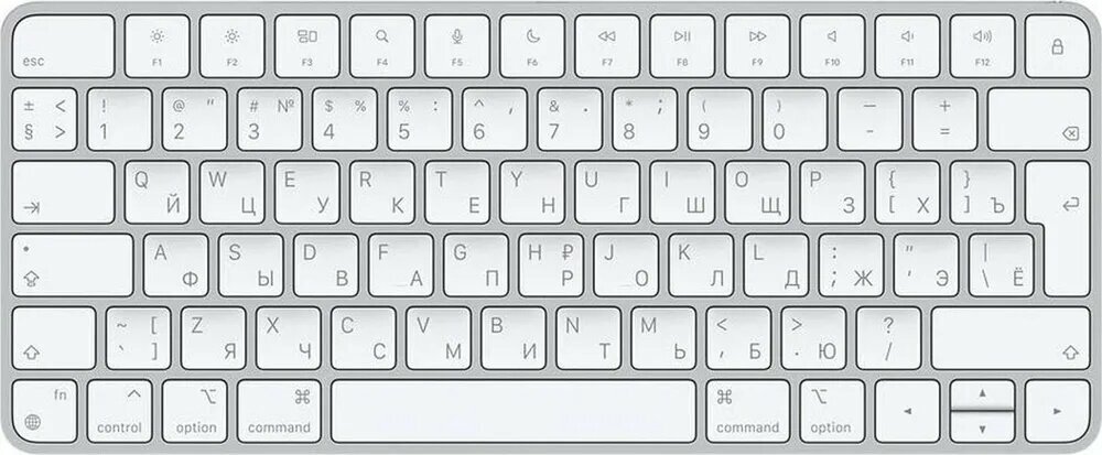 Клавиатура беспроводная Magic Keyboard, Русская раскладка, белый, серебристый