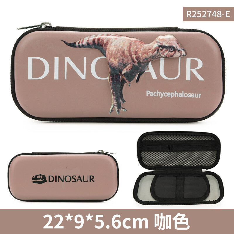 Канцелярский пенал Xigua Taro 3D Night Light для мальчиков младших классов, трехслойный, большой вместимости, с изображением динозавра, из ЭВА.