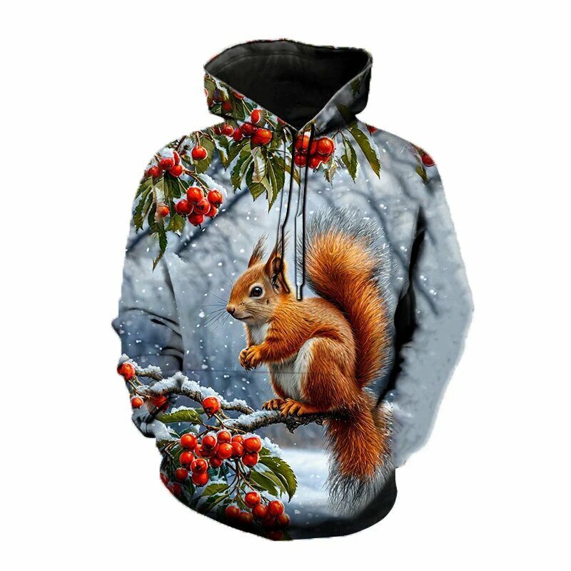 Толстовка 3D с белкой, Size: 5XL, Цвет: DHF66H2025211QS