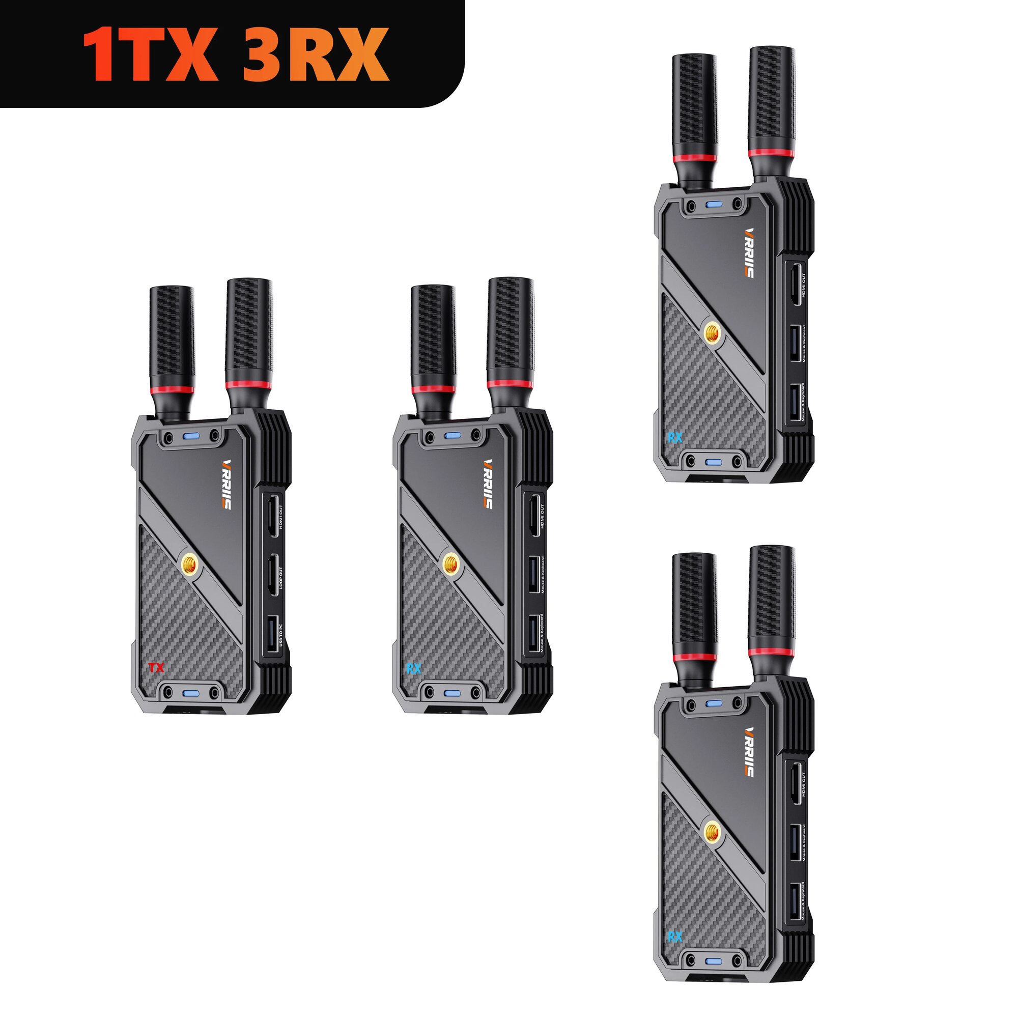 Беспроводной HDMI KVM-удлинитель VNNBBS AU-штекер, 1TX 3RX