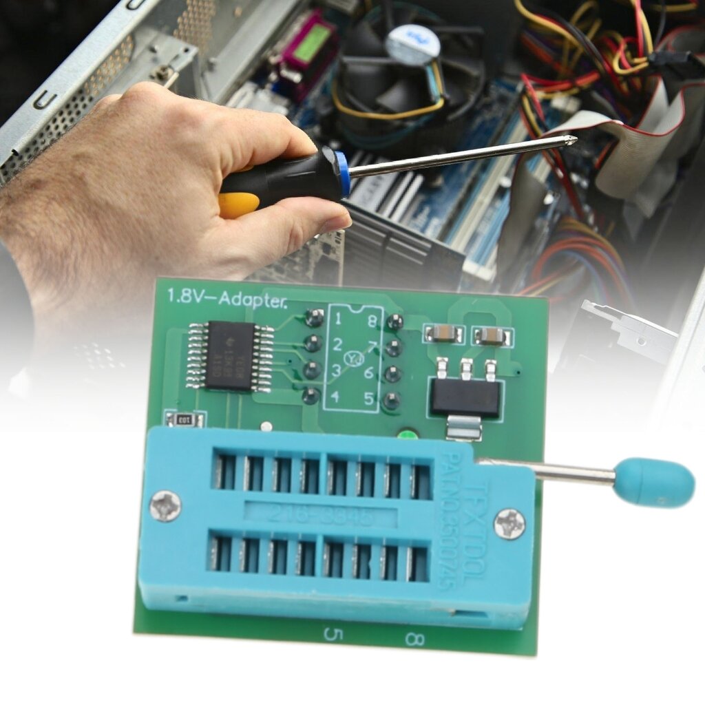 Advanced CH341A USB Programming Kit for 24 25 Series EEPROM +SOIC8 Test Clip — фото 1