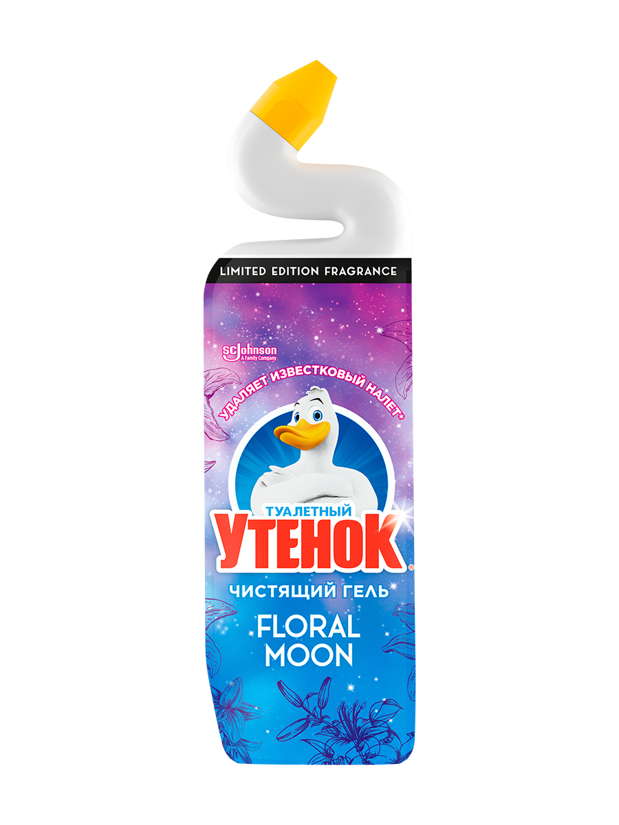 Туалетный Утенок Чистящее средство для унитаза "Floral Moon", 800 мл