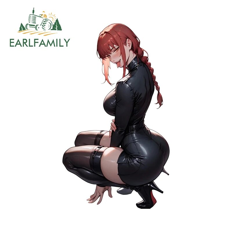 EARLFAMILY Makima Waifu наклейки крутая личность граффити дизайн бампер шлем наклейка графика винил DIY гитара чемодан чемодан YT-544068, 13cm