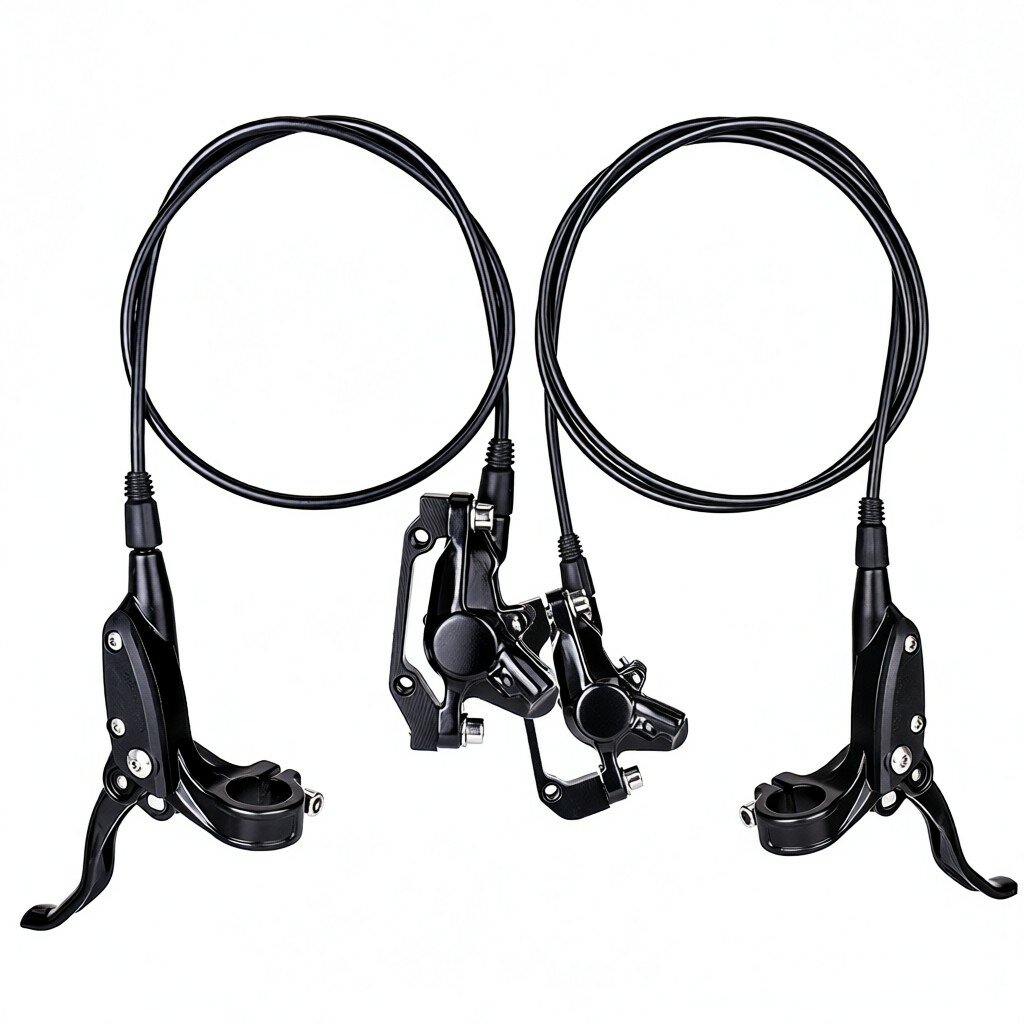 Набор для модернизации гидравлических тормозов велосипеда Гидравлический дисковый тормоз Горный велосипед MTB Тормоз Двусторонний гидравлический тормоз Черный Алюминиевый сплав Передний/Задний/Пара передний и задний Длина передней масляной трубки