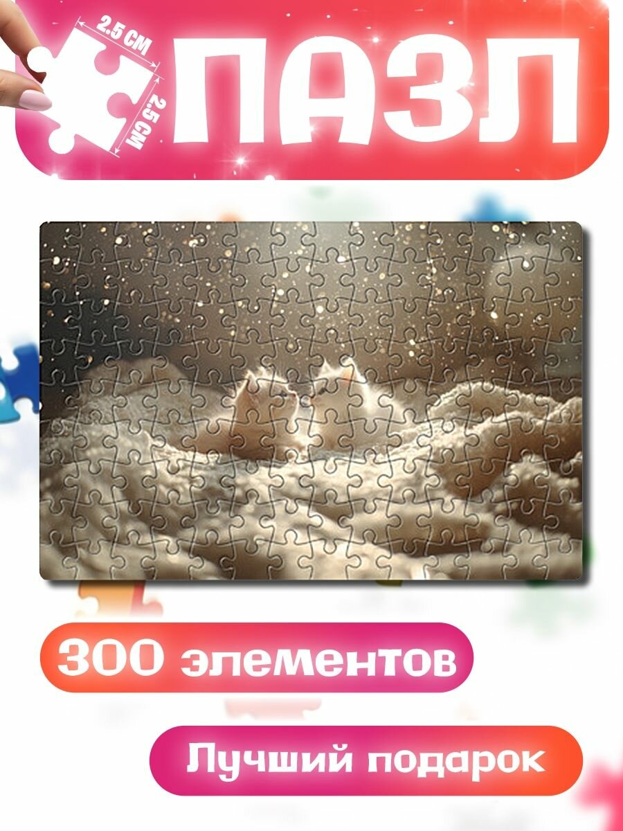 Пазлы для детей и взрослых Белые милые котята