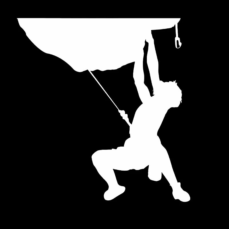 CK2927# наклейки на авто Скалолаз вектор силуэт водонепроницаемые наклейки на машину CK2927-White