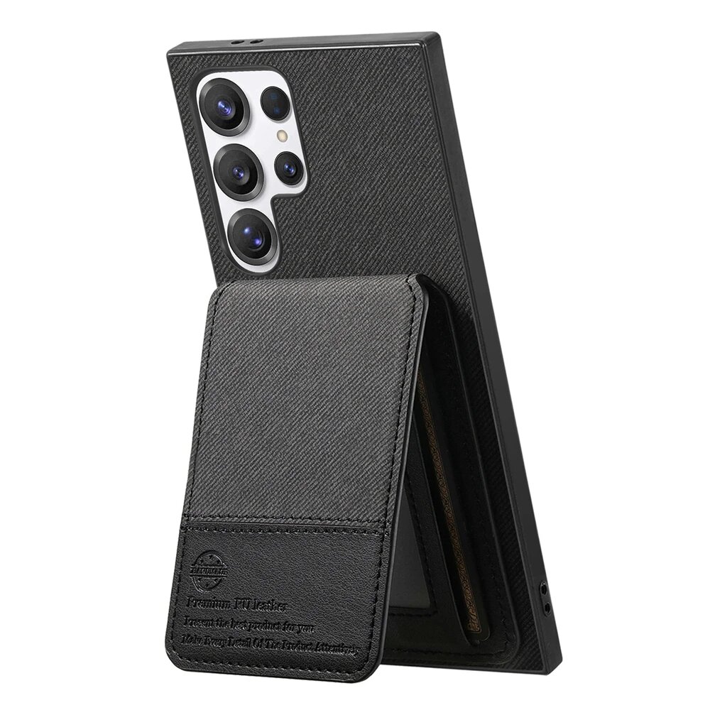 Чехол для телефона с подставкой для Samsung Galaxy S25 Plus S24 Ultra S23 FE S22 S21, чехол для телефона, холст, тканевая сумка для карт, противоскользящий бампер