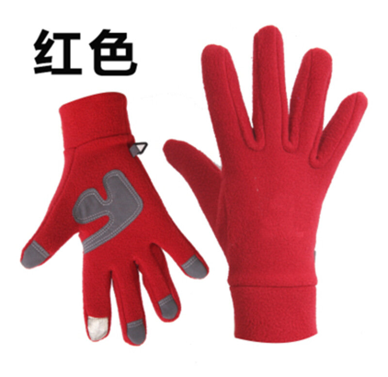 Зимние уличные флисовые теплые перчатки, защищающие от холода, для мужчин и женщин, для катания на лыжах, вождения, бега, велоспорта, сенсорные перчатки