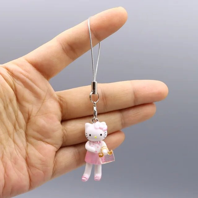 Милый кулон в виде игрушки Hello Kitty, симпатичный чехол для телефона с кошкой, декоративный кулон для ожерелья, милые женские аксессуары, оптовая продажа подарков к праздникам.