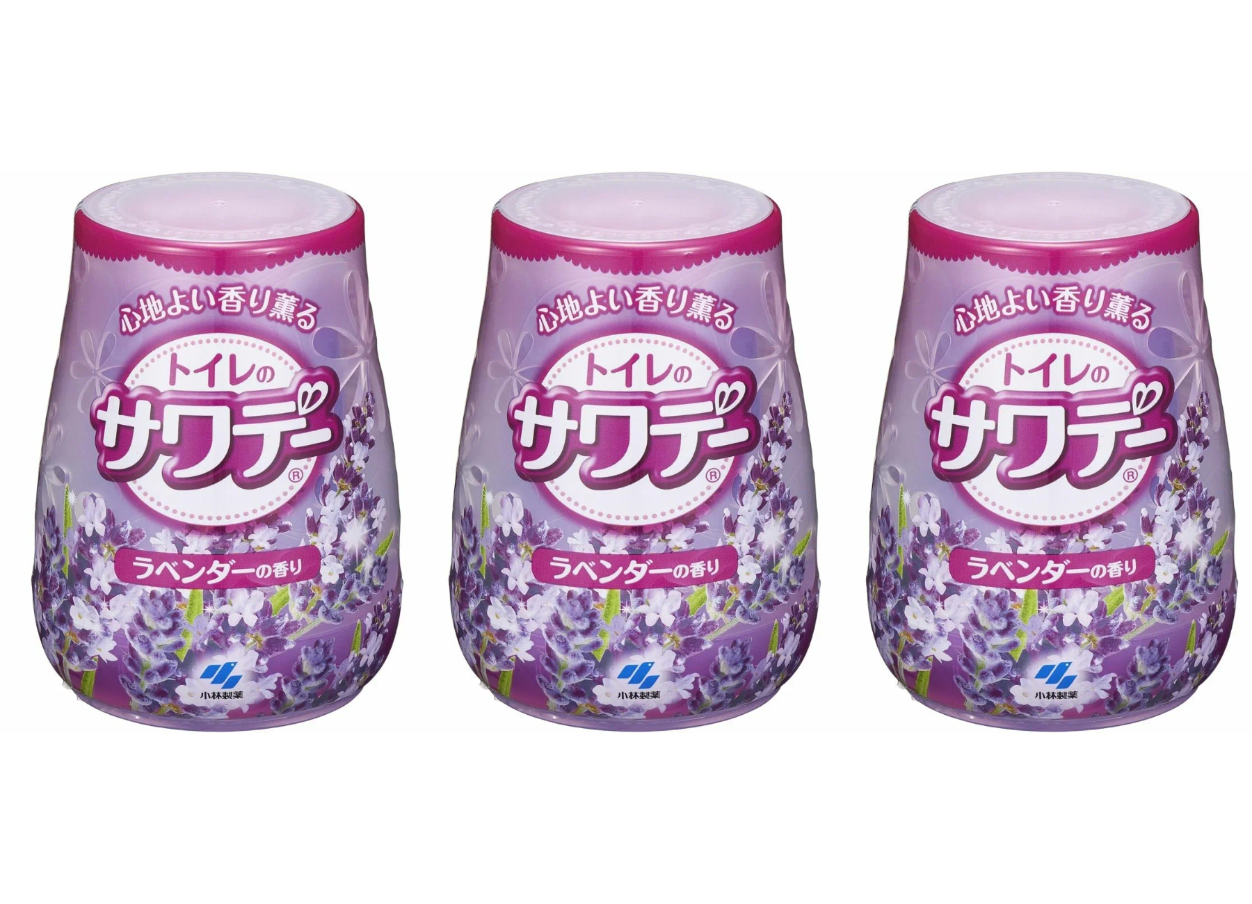 Освежитель воздуха для туалета Kobayashi Sawaday, Lavander, гелевый, 140 г, 3 штуки