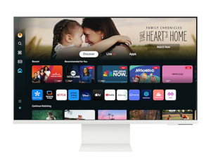 Монитор Samsung 32" M8 S32DM801UIXCI белый VA LED 16:9 HDMI M/M Cam матовая HAS 400cd 178гр/178гр 3840x2160 60Hz 4K USB 7.2кг