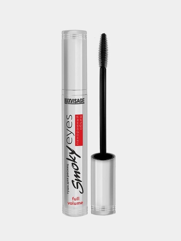 Тушь для ресниц LUXVISAGE Smoky eyes Панорамный объем, тон Черный, 7 г