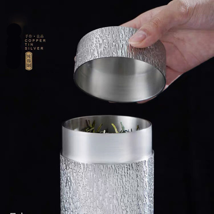 Маленькая Чайная Коробка из Свинца с Деревянным Узором, 7,5x11,5 см, Портативная Закрытая Упаковка для Свежего Чая