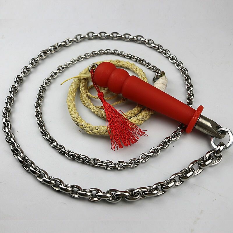 [Бесплатная доставка] Нержавеющая сталь Кирин-хлыст, звуковой хлыст, качающийся хлыст, стальной хлыст, фитнес-хлыст, длинный хлыст для начинающих, железный цепной хлыст, мягкий хлыст для взрослых