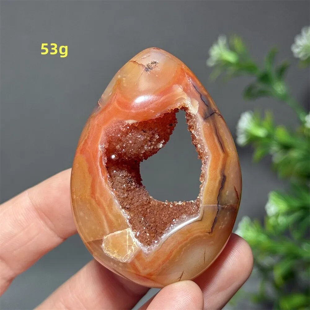 Сердоликовое хрустальное яйцо A23 53g