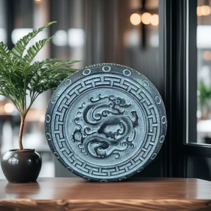 Подставка для кружки из камня Xiangyun, подставка для горшка, имитация синего камня, резная каменная основа, теплоизоляционная подушка, украшение для чайной комнаты, декоративный пресс для бумаги, поднос для чая