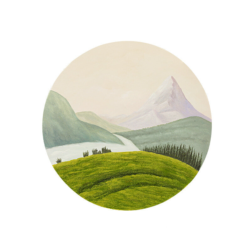 Чистая ручная роспись маслом, круглая картина для гостиной, пейзаж, натюрморт, текстурная живопись, внутренний вход, фоновая стена, простая декоративная картина, звездное небо