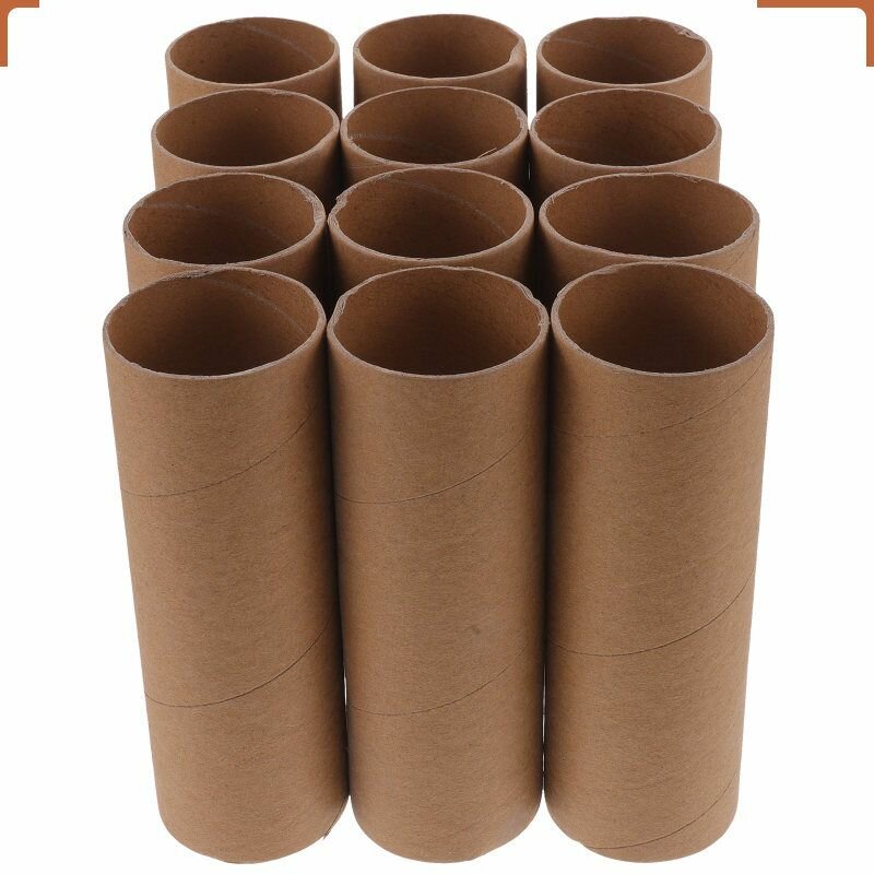 12 шт. рулонов бумаги для поделок коричневые картонные трубки для самостоятельного изготовления поделок