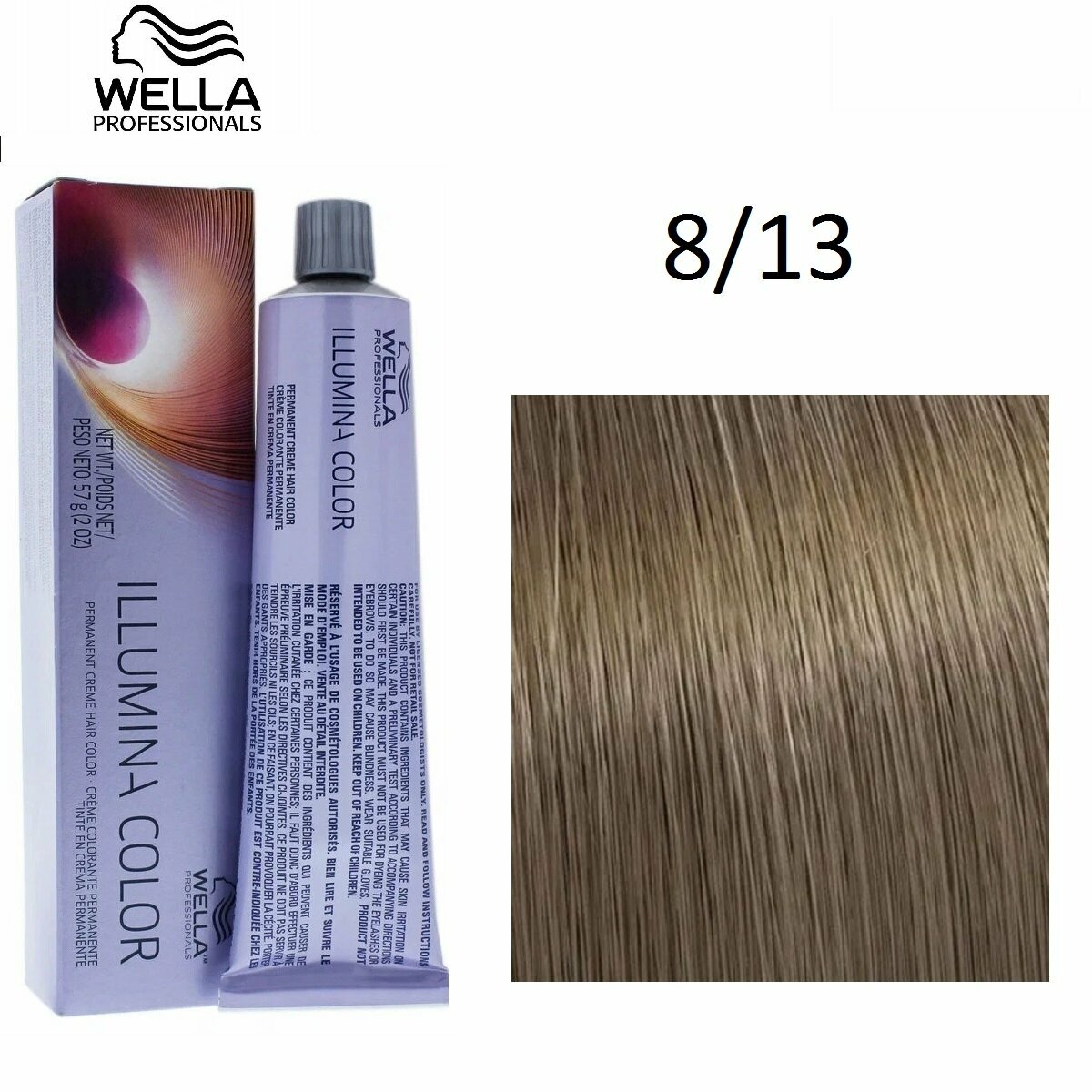 Wella Professionals Крем-краска для волос 8/13 ILLUMINA COLOR светлый блонд пепельно - золотистый 60мл