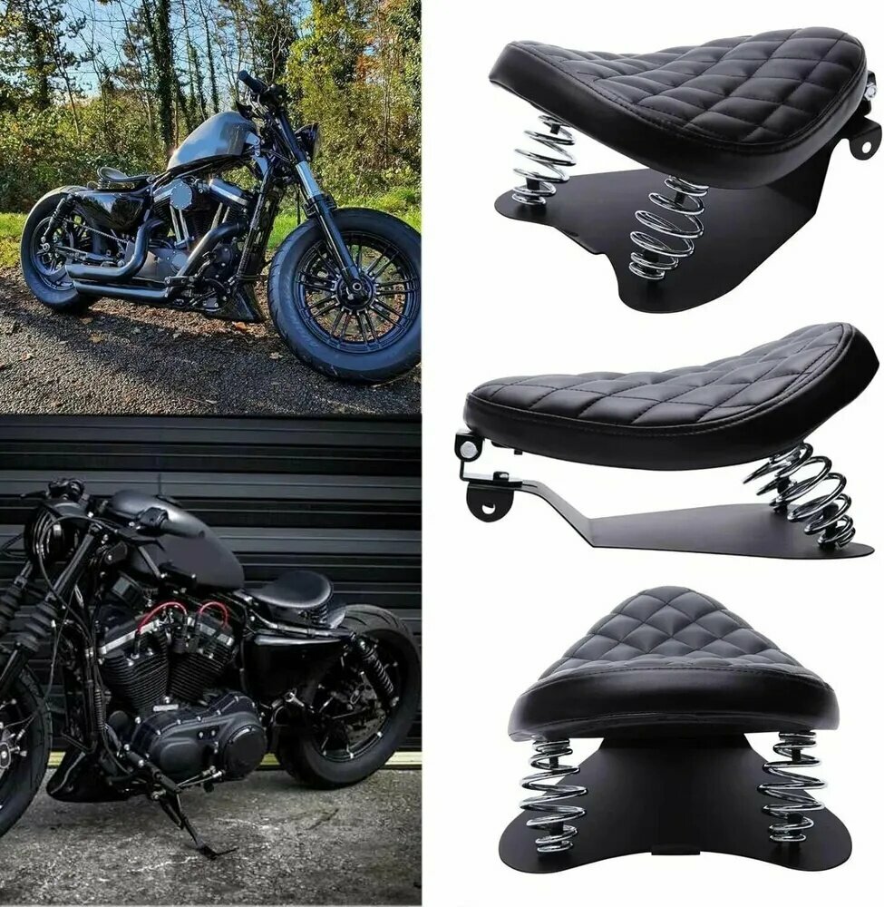 Мотоциклетное сиденье для Chopper, Bobber, Cafe Racer
