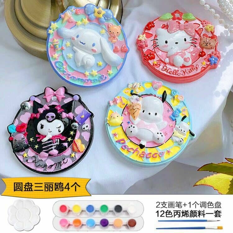 Пазл Гипсовая кукла Раскраска Граффити Рюкзак Медведь Креативный DIY Раскраска Детская живопись Образовательное ремесло