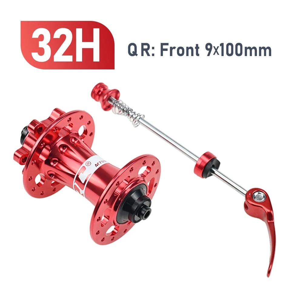 Велосипедная ступица ARC 32 отверстия AL6061-T6 Красный, Front 32H 9x100mm