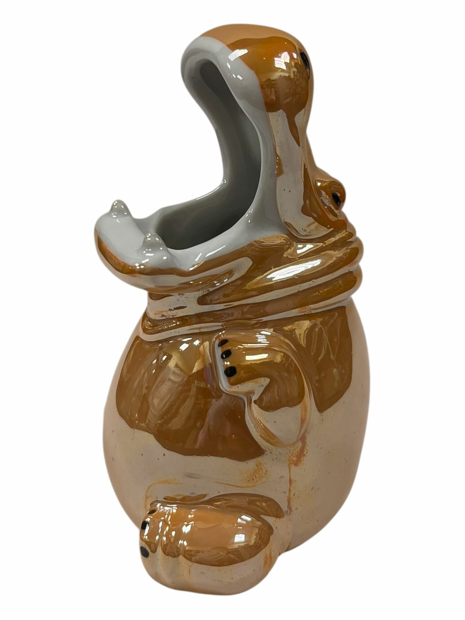 Фигурка бегемот, Гарднер, фарфор, под винтаж