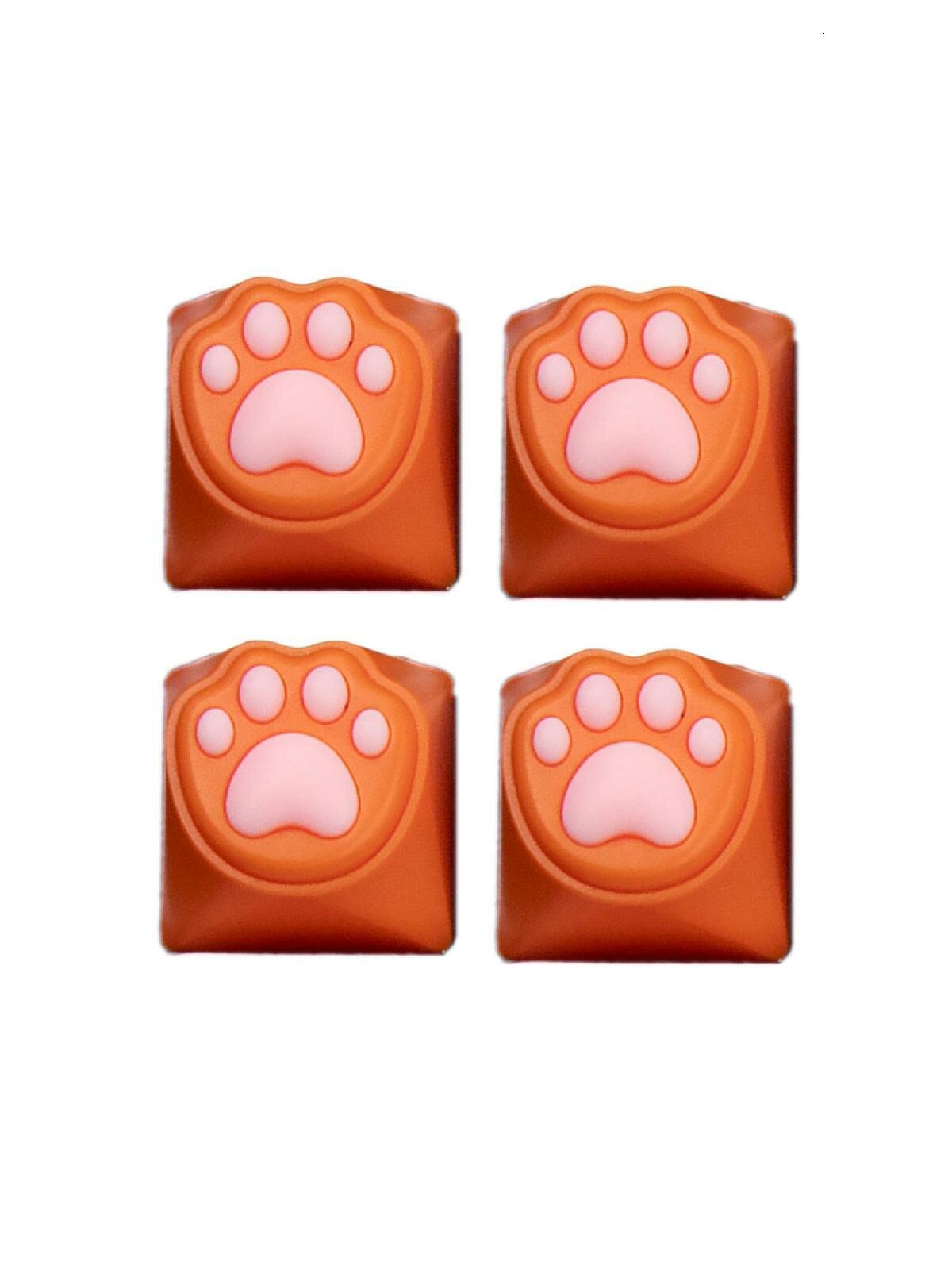 4 клавиши ABS + силиконовые клавиши в виде кошачьих лапок