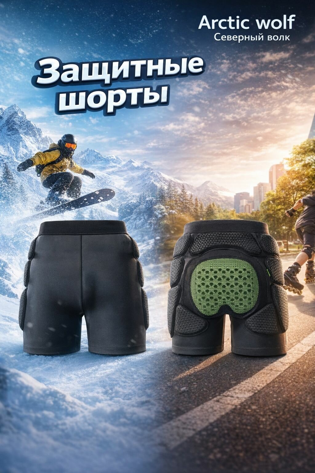 Защитные шорты для сноуборда