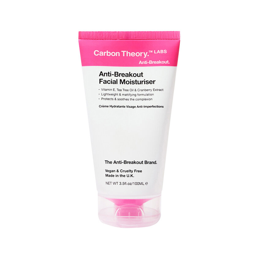 Крем для лица CARBON THEORY ANTI-BREAKOUT увлажняющий с витамином Е и маслом чайного дерева (против высыпаний) 100 мл