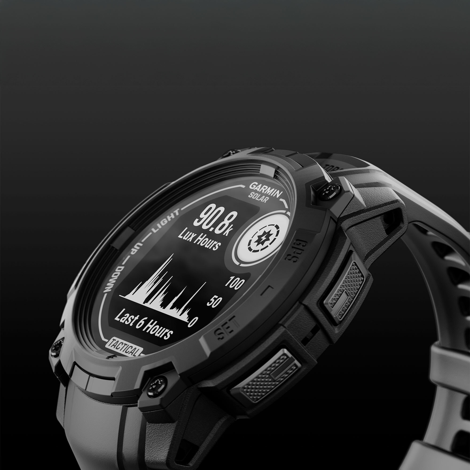 Смарт-часы мужские Garmin Instinct 3 Solar 50мм Tactical Edition Black 010-02935-50 GPS, Galileo и ГЛОНАСС, Европа