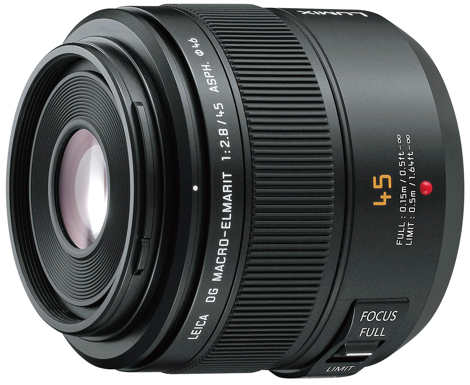 Объектив Panasonic 45mm f/2.8 Aspherical (H-ES045E) для Micro 4/3, черный