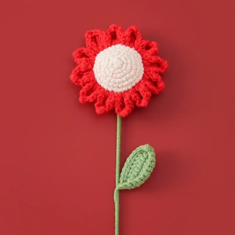 1 шт. вязаный букет подсолнухов, вязаные крючком цветы, выпускной букет цветов, декор для свадебной вечеринки, подарок друзьям, Flores A, связанный крючком