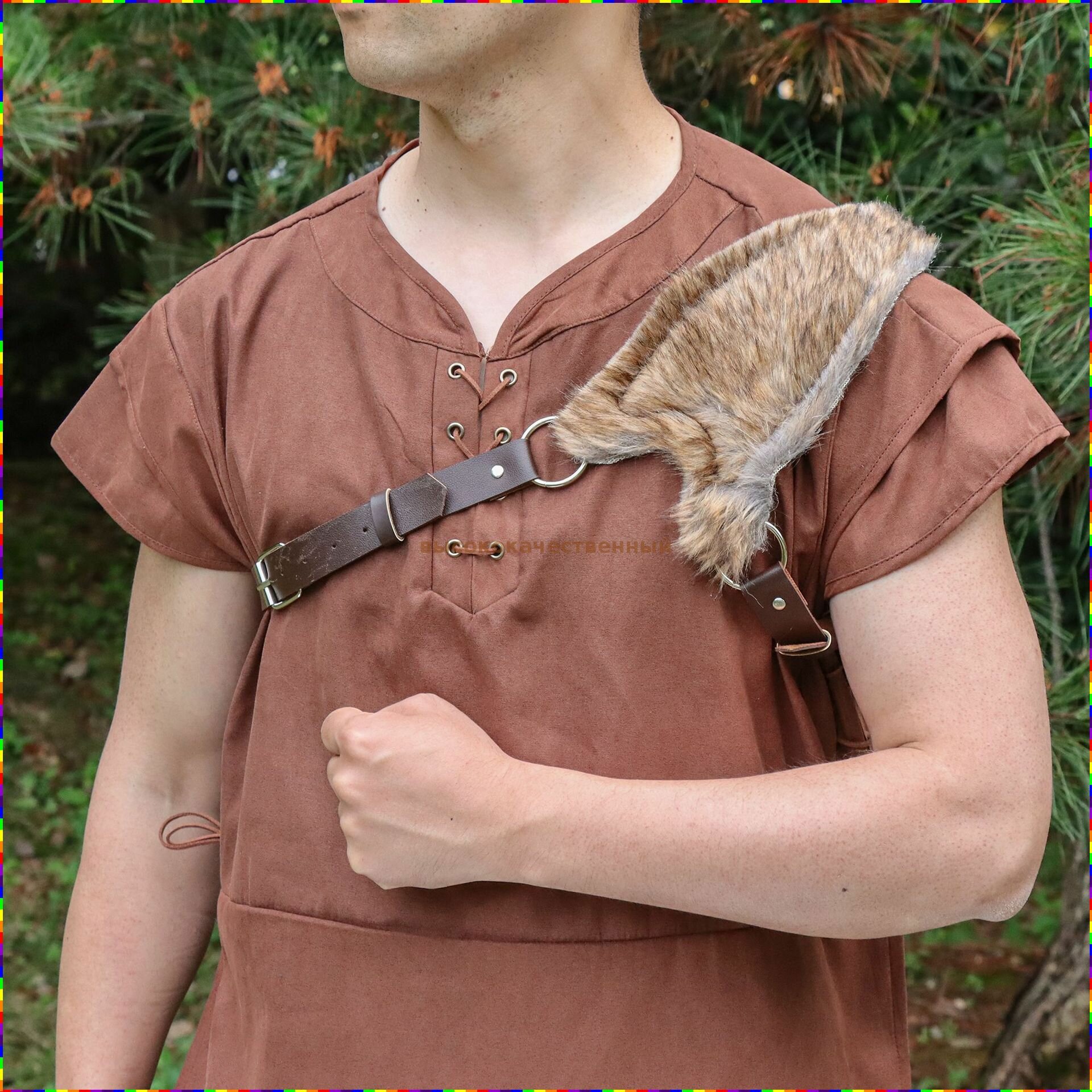 Готическая шаль с искусственным меховым воротником из перьев эффектное маскарадное украшение для подиума