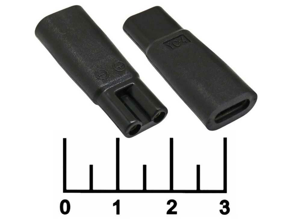 Переходник питания Type C гнездо/2pin штекер для электробритвы (YC-4)