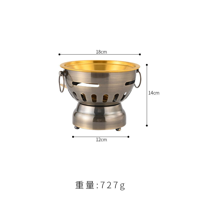 304 Нержавеющая сталь Маленькая горячая кастрюля Алкогольная плита Ангус Биф Сухая кастрюля Рисовая кастрюля Для одного человека Ресторан Самообслуживание
