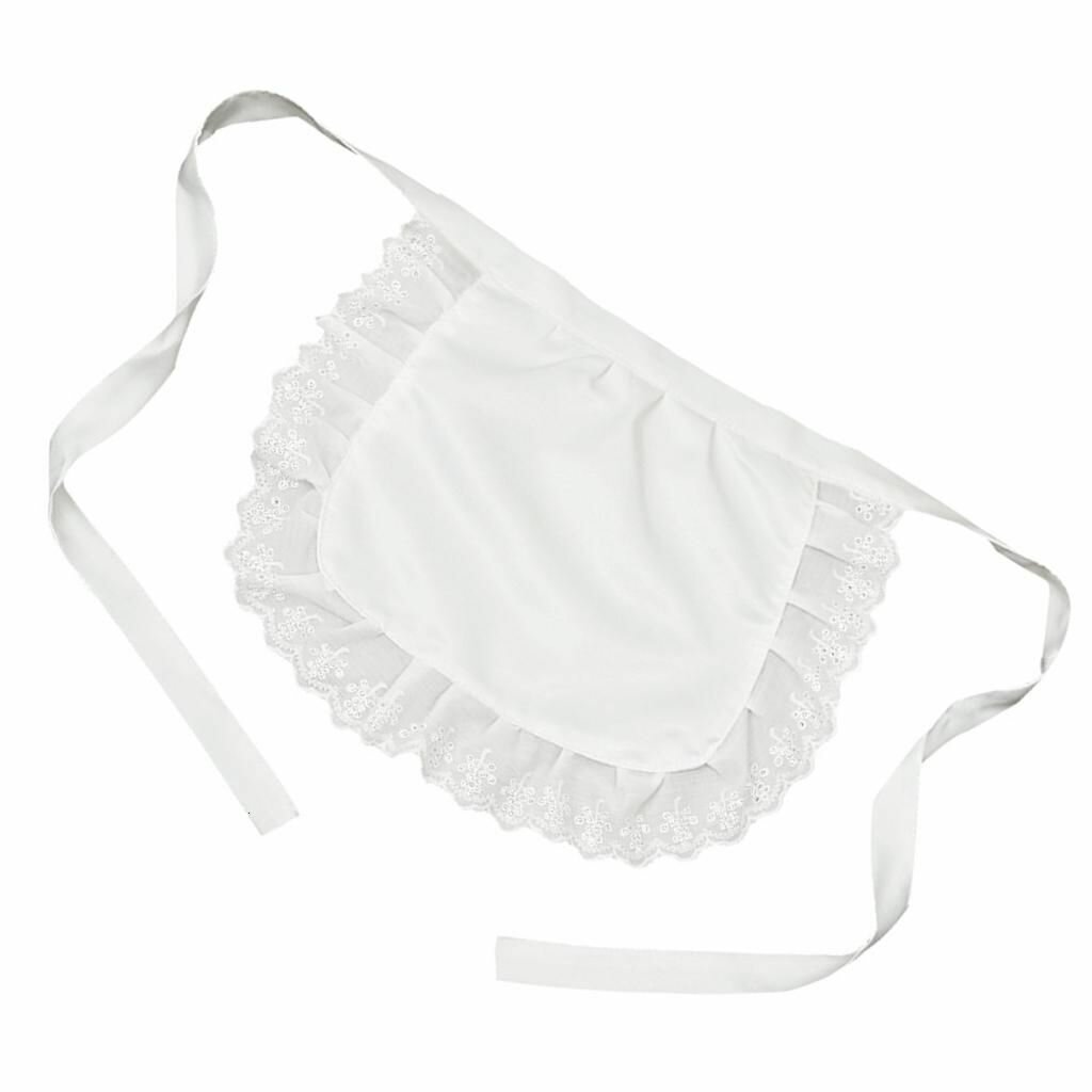 Женский поясной фартук, - белое кружево