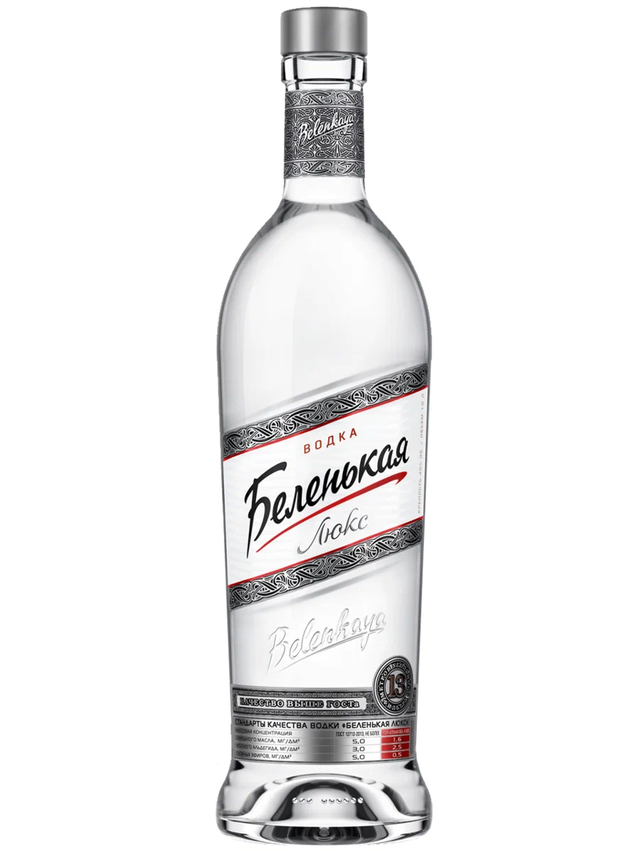 Водка Беленькая "Люкс", классическая, 1 л, крепость 40%, Россия