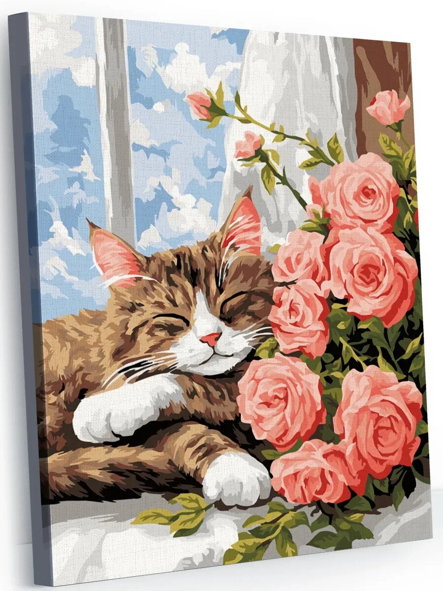 Сон в розах Картина по номерам на холсте 40х50 см