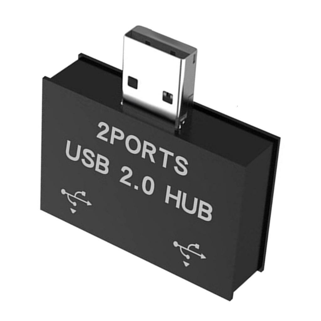 USB-хаб USB 2.0 (мужской A — два женских), Черный